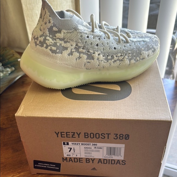 adidas | Shoes | Adidas Yeezy Boost 38 Kids Sneakers Gray And Cream ...